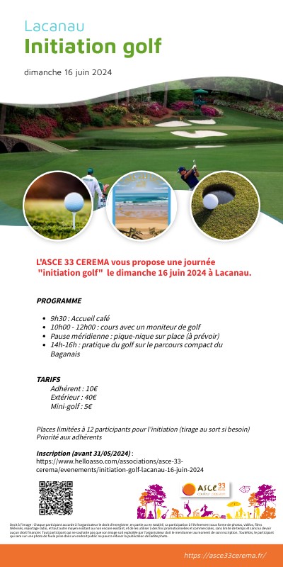 Initiation golf 16 juin 2024