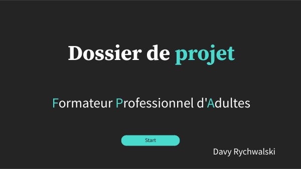 PRESENTATION DOSSIER DE PROJET