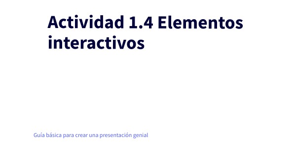 Elementos interactivos