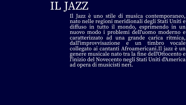 IL JAZZ | Genially