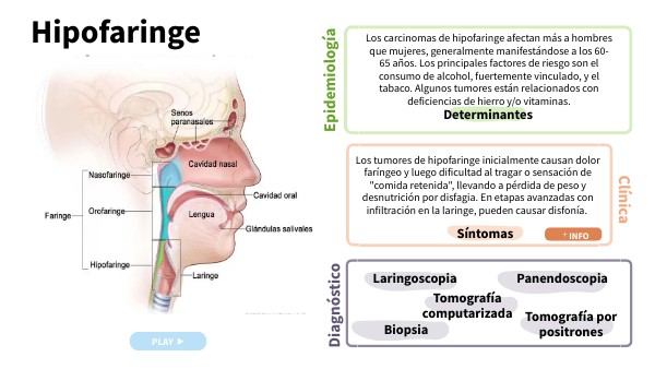 Epidemiología, clínica y diagnóstico: Hipofaringe. | Genially