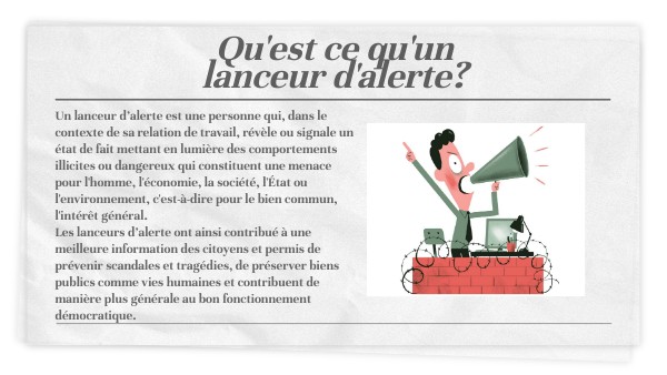 livret lanceur d’alerte | Genially