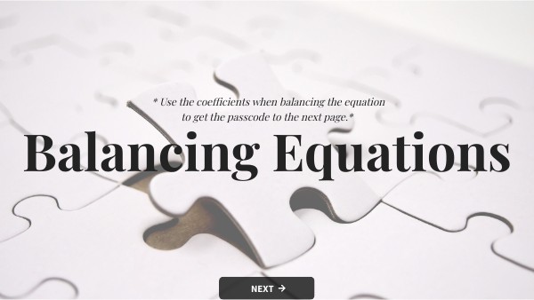Modified Balancing equations | Genially