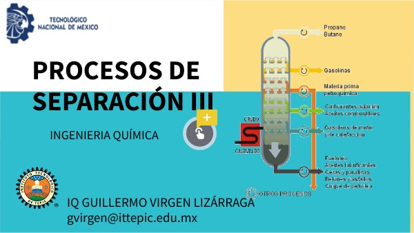 Portada Procesos de Separación III | Genially