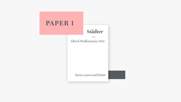 GERMAN PAPER 1 - STÄDTER