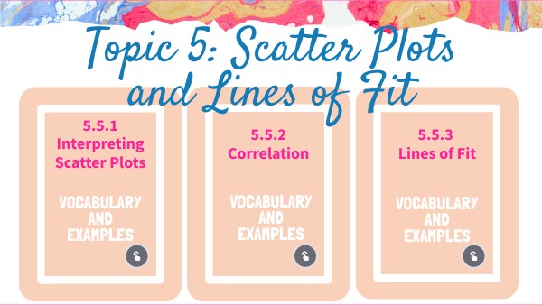 Topic 5: Scatter Plots and Lines of Fit