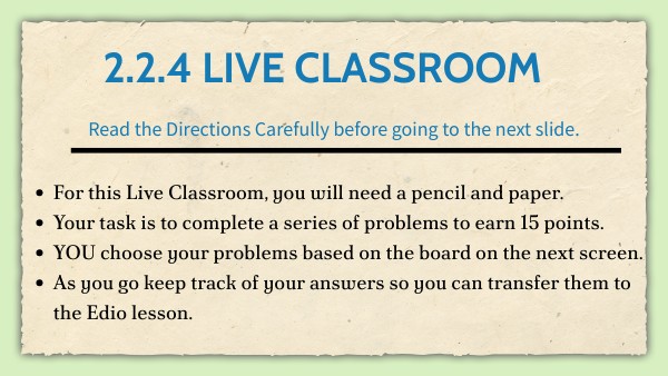 2.4.3 Live Classroom