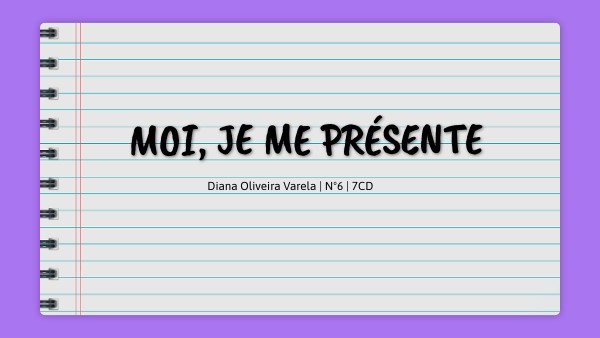 MOI, JE ME PRÉSENTE