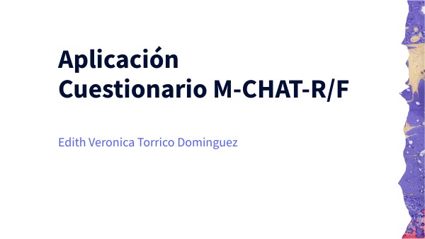 Aplicacion cuestionario M-CHAT