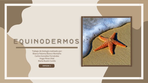 LOS EQUINODERMOS | Genially