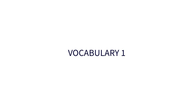 VIDEO vocabulary transport