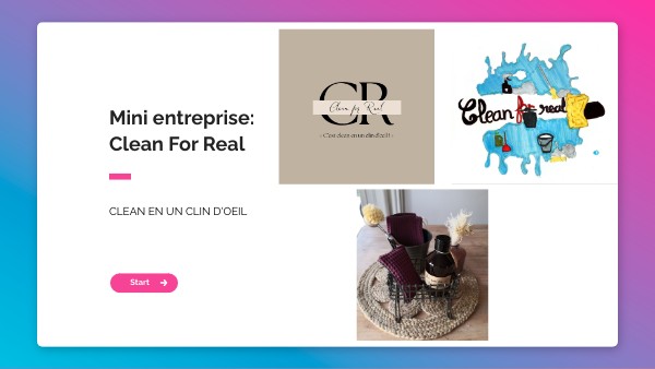 Projet mini entreprise Clear For Real | Genially