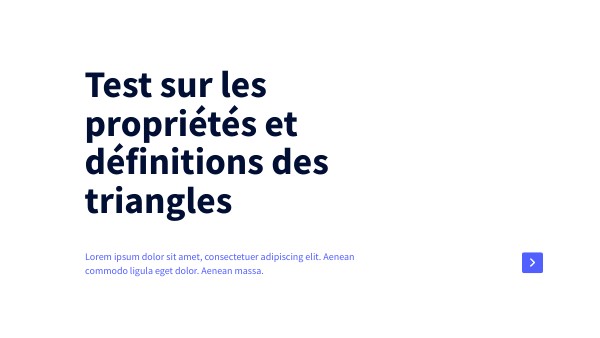 Sur les triangles - niveau 5ème | Genially