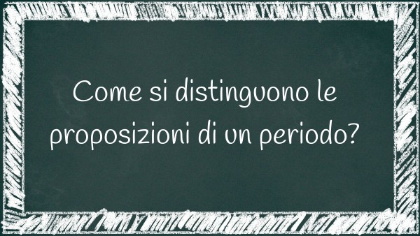 Distinguere frasi in un periodo