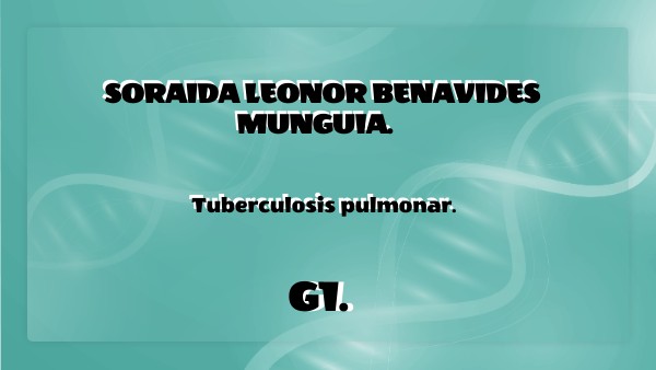 TUBERCULOSIS | Genially
