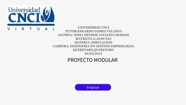 Proyecto modular | Genially