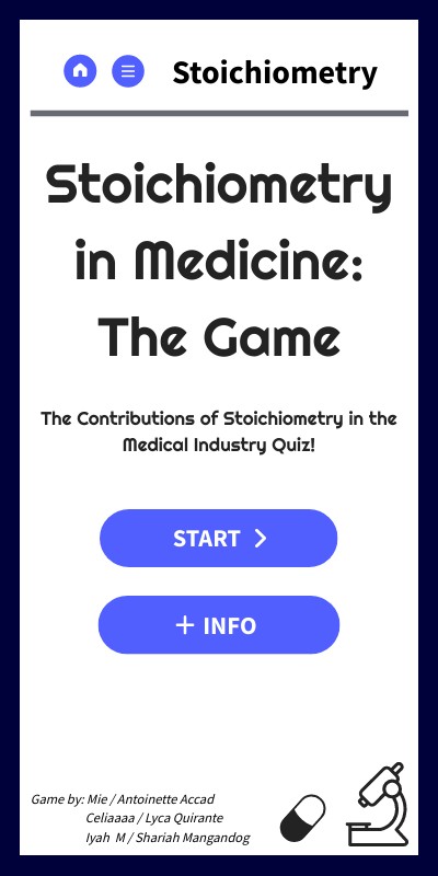 Stoichiometry in Medicine: The Game | Genially