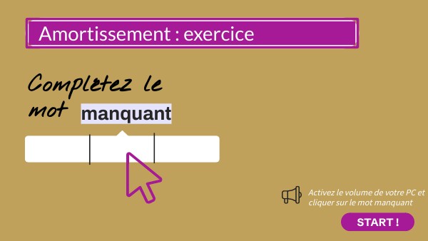 Amortissement : exercice | Genially