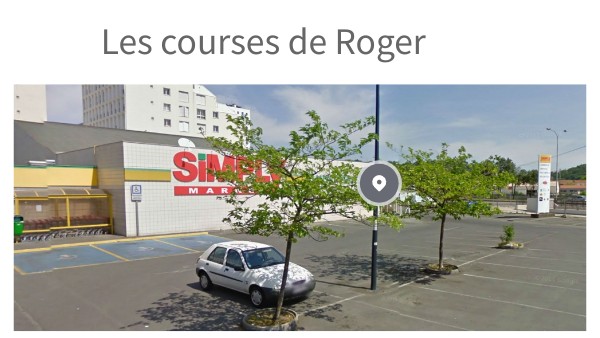Les courses de Roger | Genially