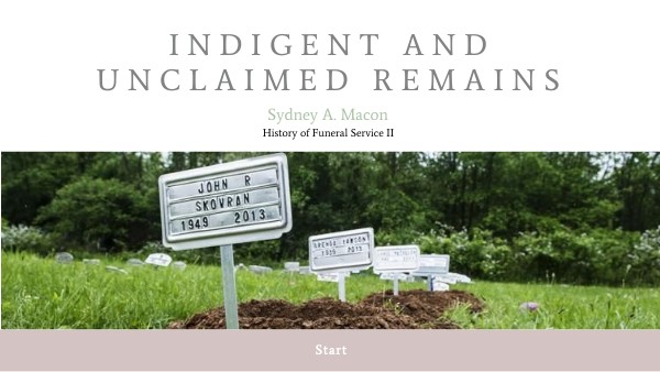 Indigent and Unclaimed Remains
