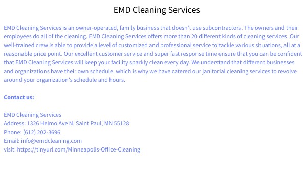EMD Cleaning Services