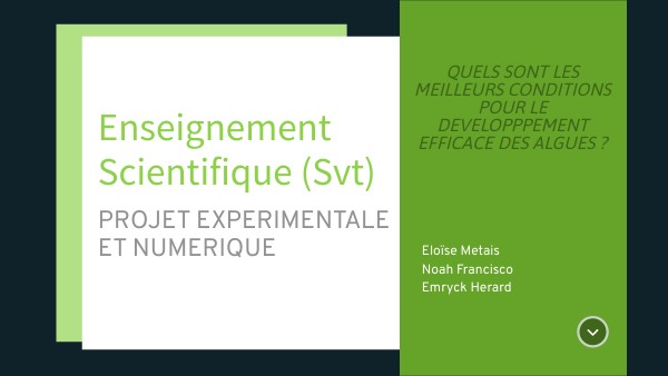 projet es svt | Genially