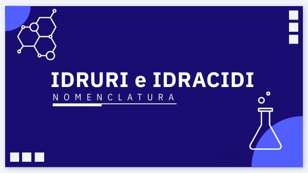 Idruri e Idracidi | Genially