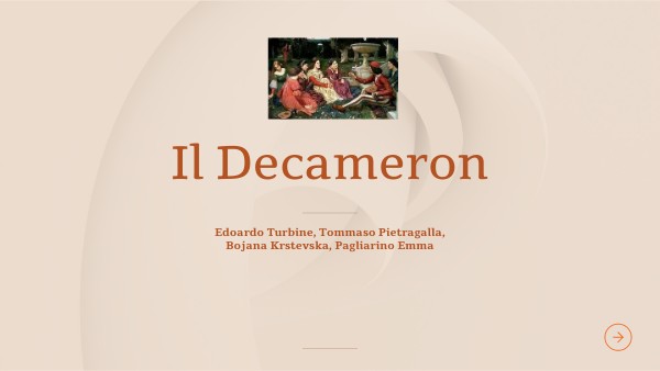 Boccaccio: Il Decameron