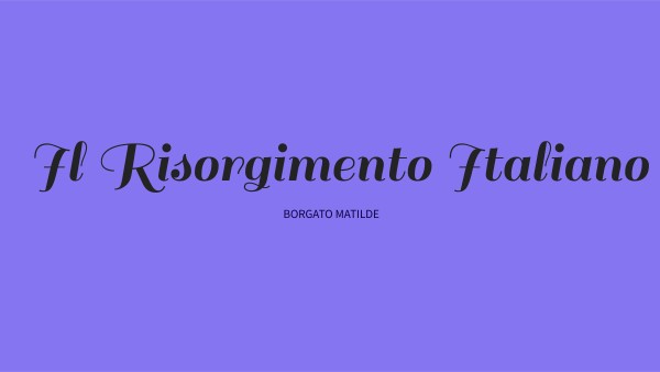 IL RISORGIMENTO | Genially