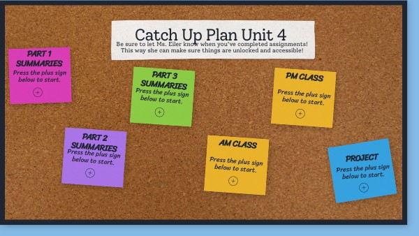 Catch Up Plan Unit 4 | Genially