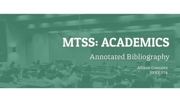 MTSS ACADEMIC