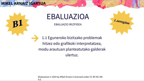 EBALUAZIOA | Genially
