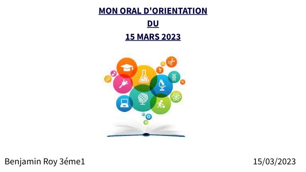 mon oral d'orientation