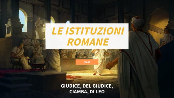 ISTITUZIONI ROMANE ESCAPE ROOM