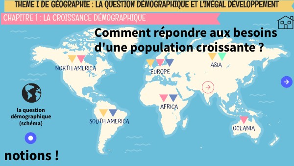 Chapitre 1 : la croissance démographique | Genially