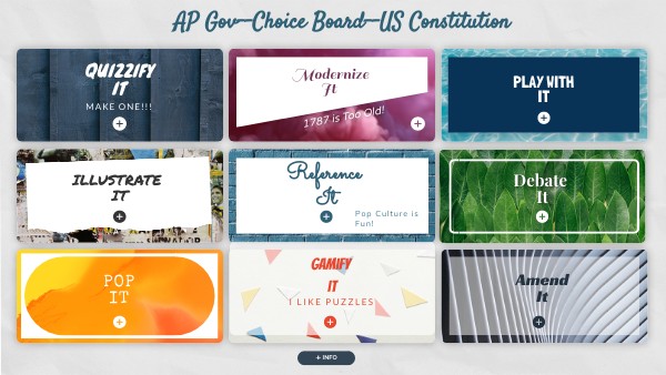 AP Gov Constitutional Choice Board