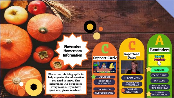 November Homeroom Announcements