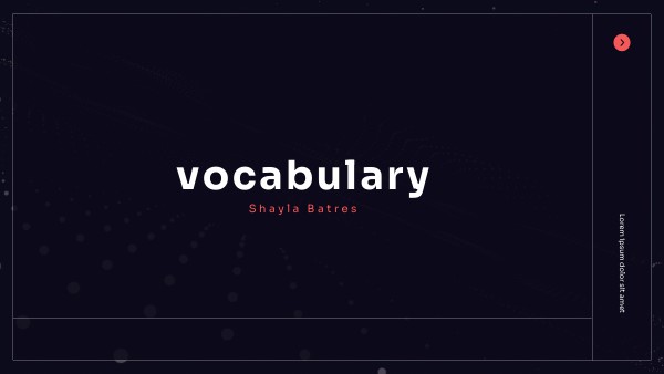 vocabulary | Genially