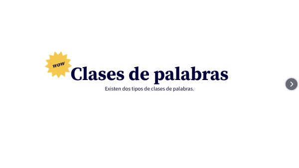 Clases de palabra
