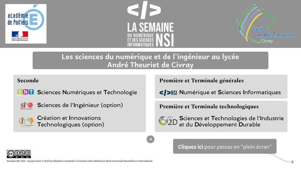 Semaine NSI 2023 _ Présentation _ Civray