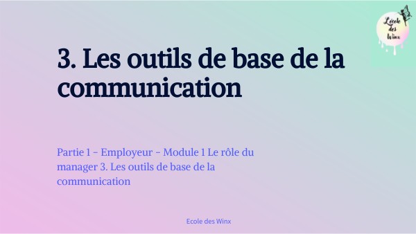 Module 3.Les outils de base de la communication | Genially