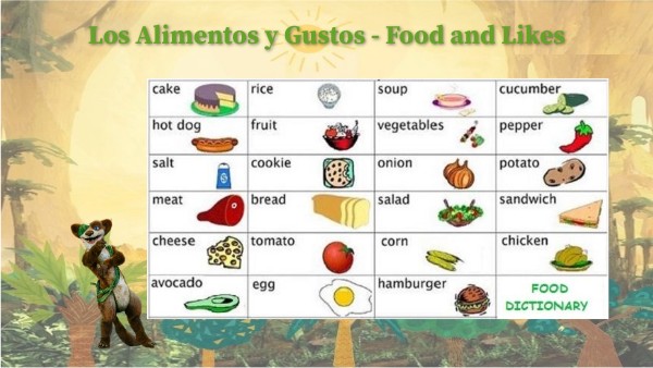 5to Unidad 3: Los Alimentos y Gustos - Food and Likes
