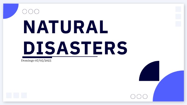 Natural disasters