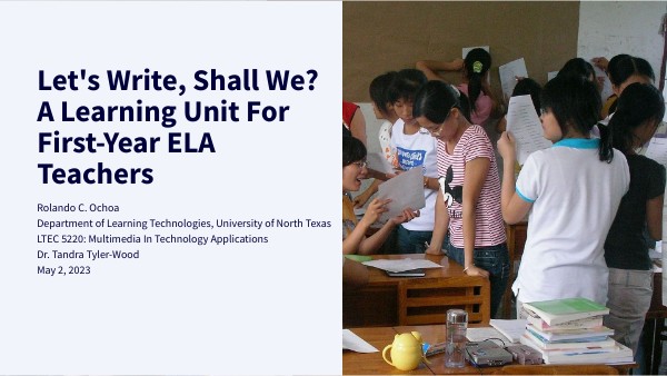 Let's Write, Shall We? | Genially