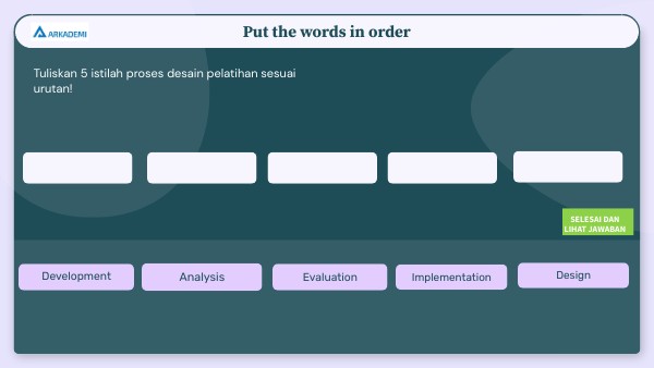 GAMES 1 Pelatihan Pengembangan SDM | Genially