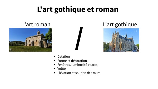 L'art roman et gothique | Genially