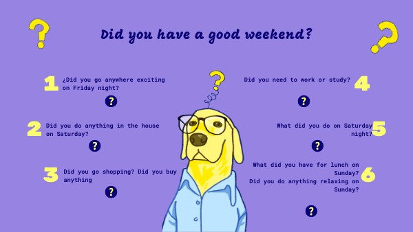 Did you have a good weekend? | Genially
