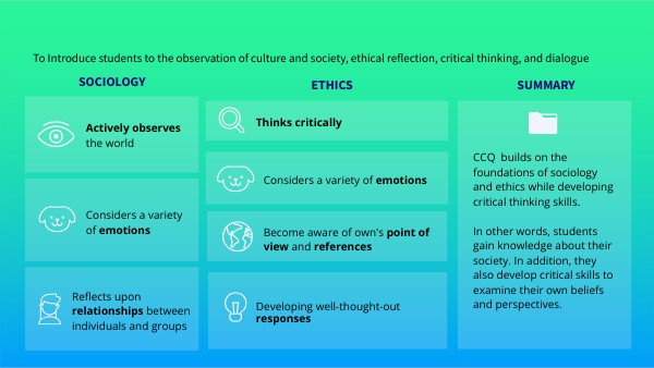 CCQ, Role of Elementary Schools | Genially