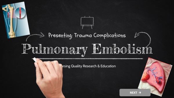 Trauma: Pulmonary Embolism