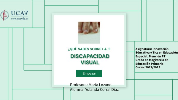 DISCAPACIDAD VISUAL | Genially